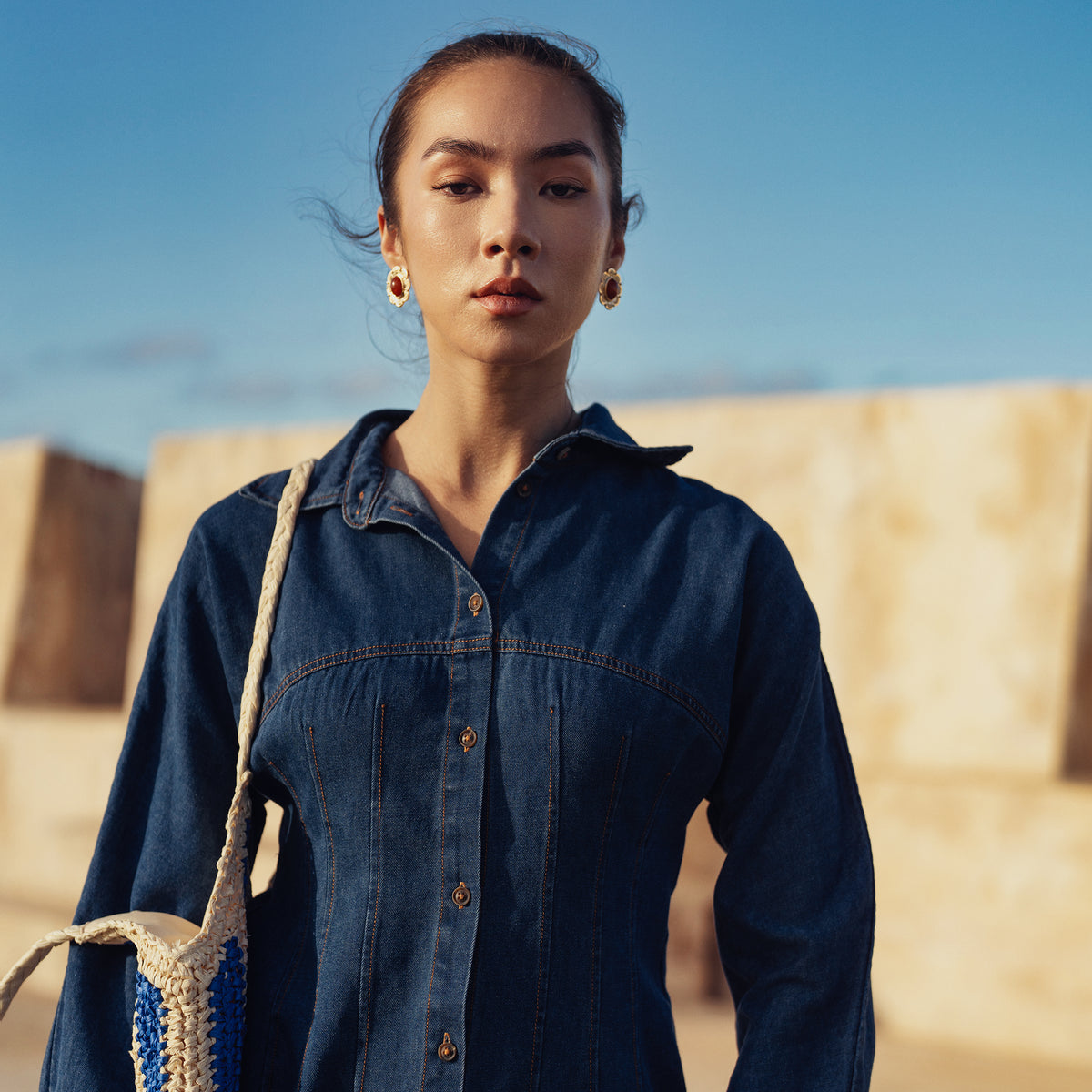 Bliss Denim Corset Dress – Sheek