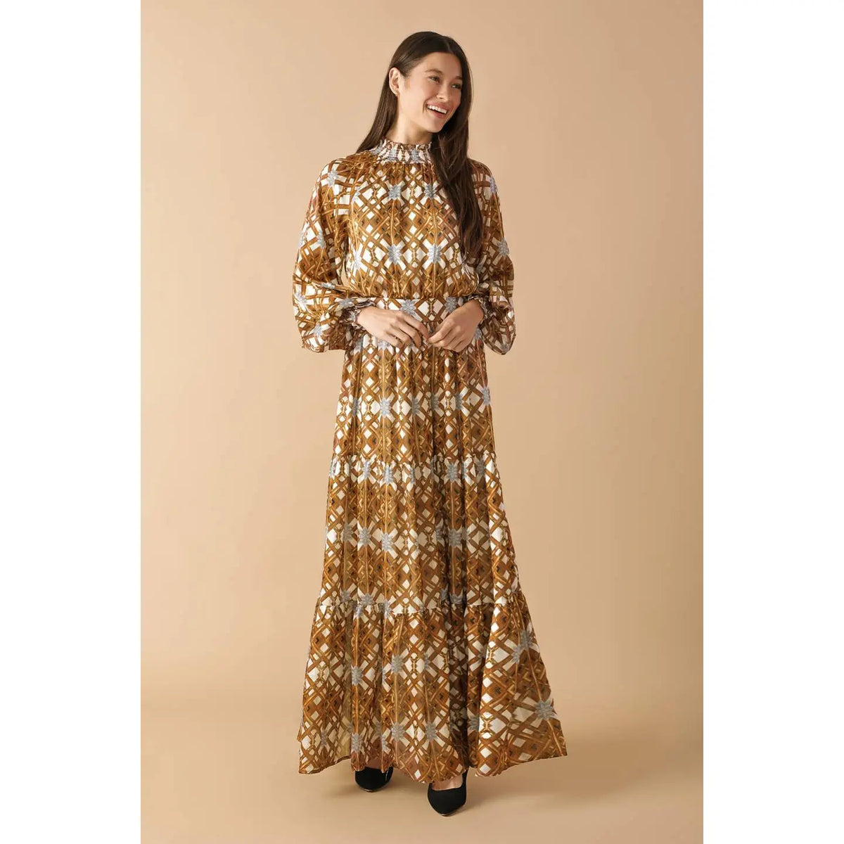 Printed Woven Maxi Dress – Sheek