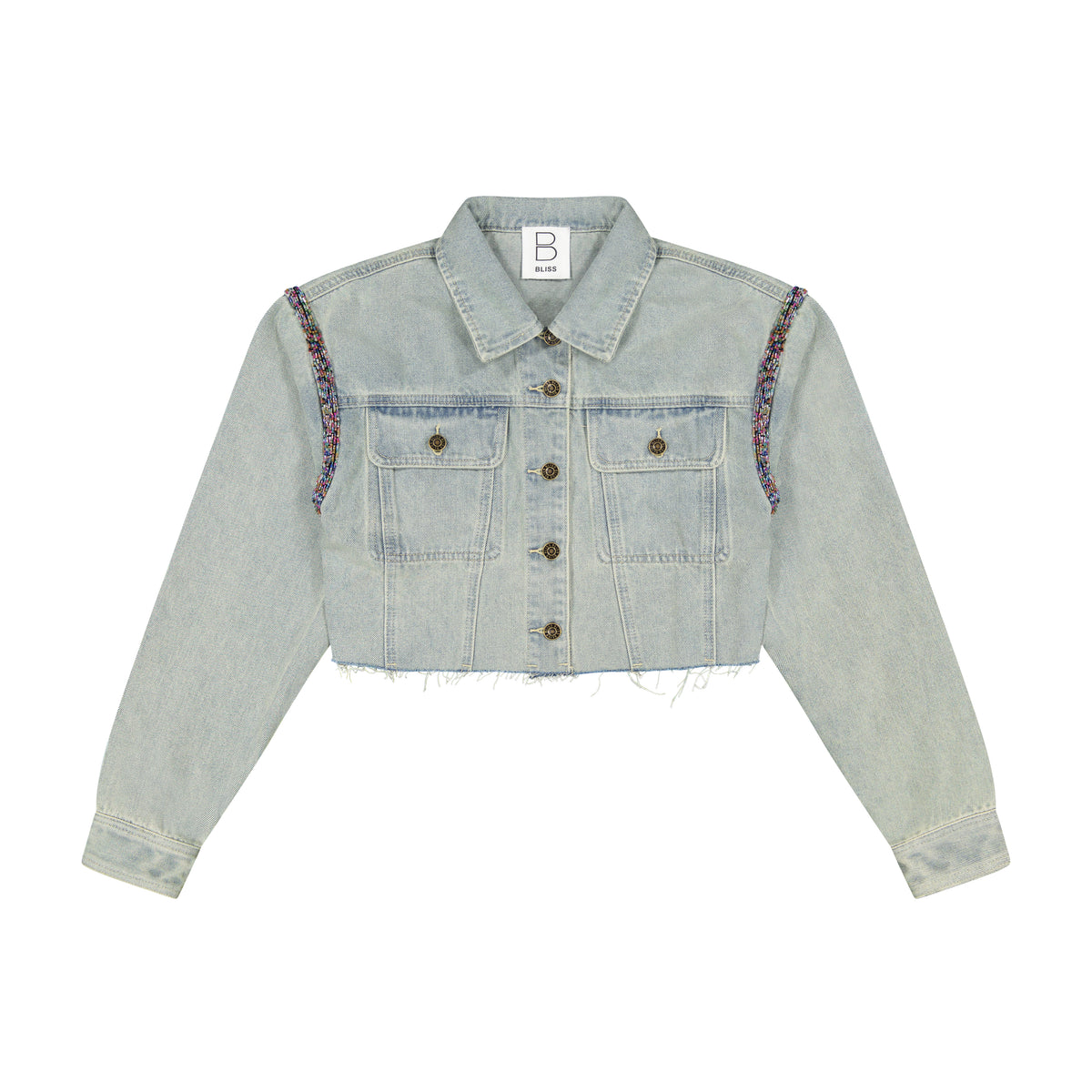 Bliss Denim Embellished Jacket – Sheek