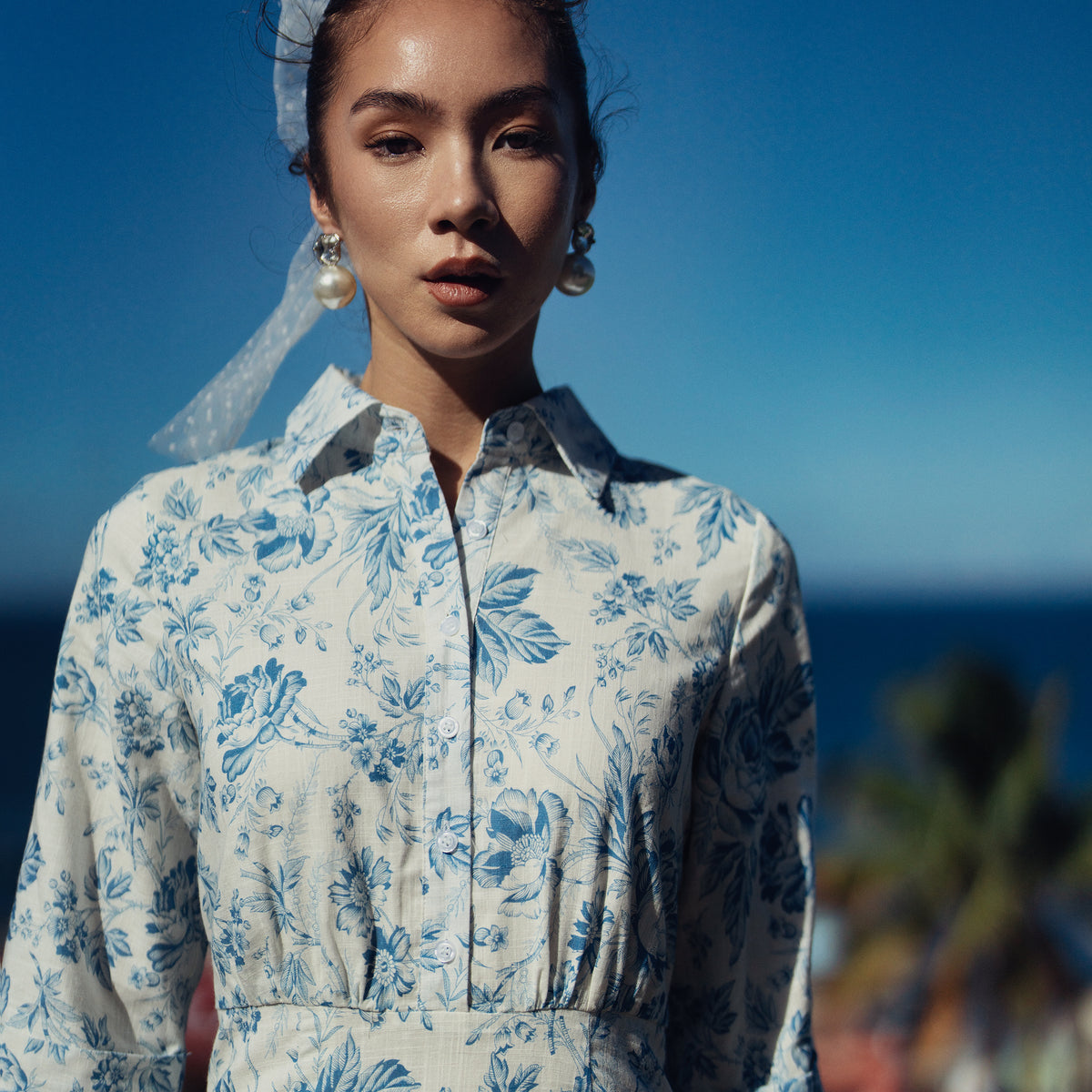 Bliss Linen Shirt Dress Toile Print – Sheek